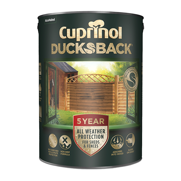 Cuprinol Five Year Ducksback Shed & Fence Paint - 5L – Decking Paint