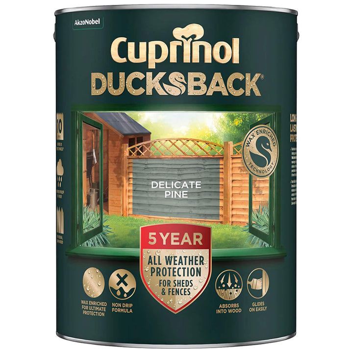 Cuprinol Five Year Ducksback Shed & Fence Paint - 5L – Decking Paint