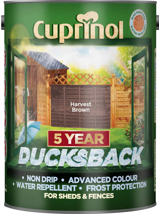 Cuprinol Five Year Ducksback Shed & Fence Paint - 5L – Decking Paint