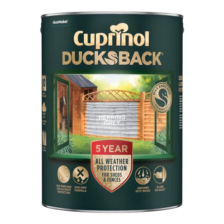 Cuprinol Five Year Ducksback Shed & Fence Paint - 5L – Decking Paint