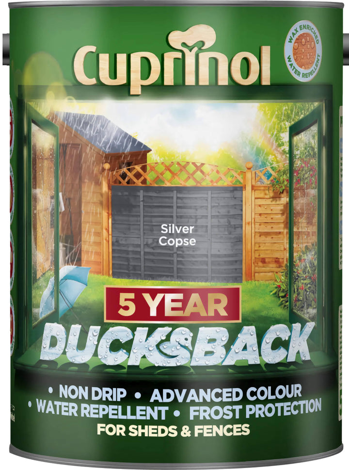 Cuprinol Five Year Ducksback Shed & Fence Paint - 5L – Decking Paint